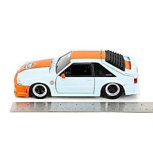 Bigtime Muscle 1:24 1989 Ford Mustang Gulf Die-Cast Car, Toys for Kids and Adults(Blue)