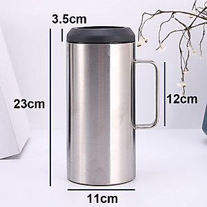 KOHYUM Cooler, 40oz Vacuum Insulated Mug and Bottle Cooler Double Wall Can Holder Insulator