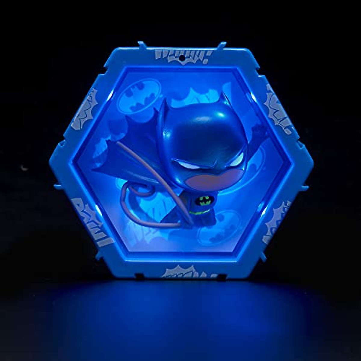 WOW! PODS DC Comics Light-Up Bobbling-Head Superhero Figure Collectible Toy (Metallic Batman), Multi-Color