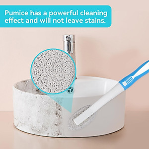 1PCS Toilet Cleaning Pumice Stone, Stains Hard Water Ring Remover Bathroom Cleaning Brushes Toilet Pumice Stone with Handle for Toilets, Bathtubs, Pool(1pcs)