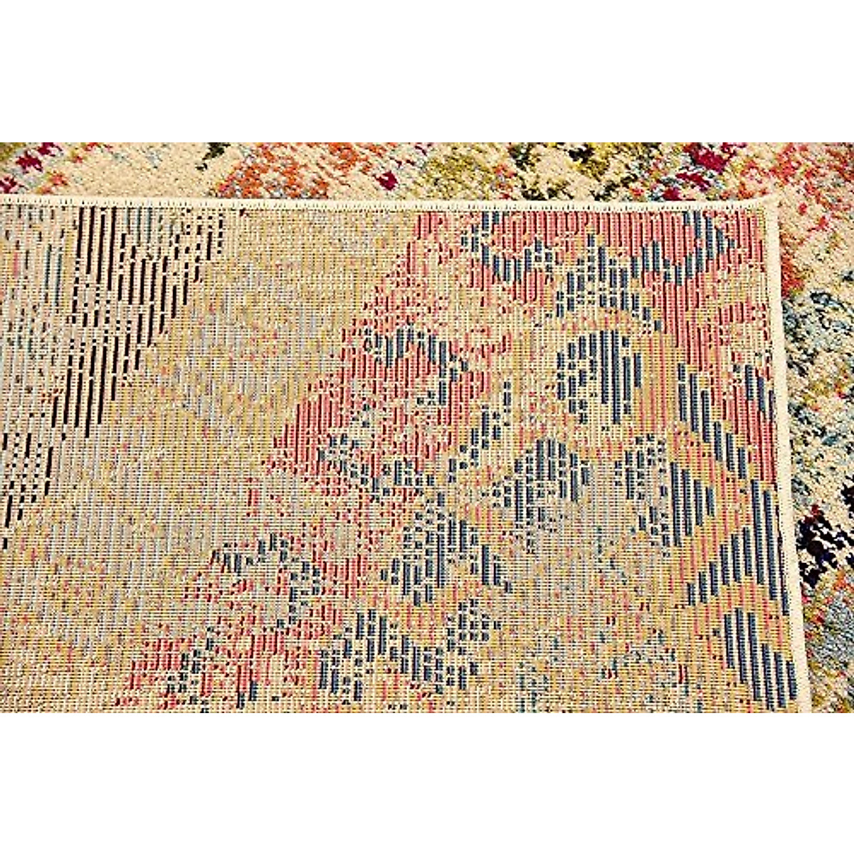 Unique Loom Sedona Collection Distressed, Southwestern, Vintage, Modern, Over-Dyed, Abstract Area Rug (5' 0 x 8' 0 Rectangular, Multi/Beige)