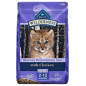 Blue Buffalo Cat Food for Kittens, Natural Chicken Recipe, High Protein, Dry Cat Food, 5 lb bag