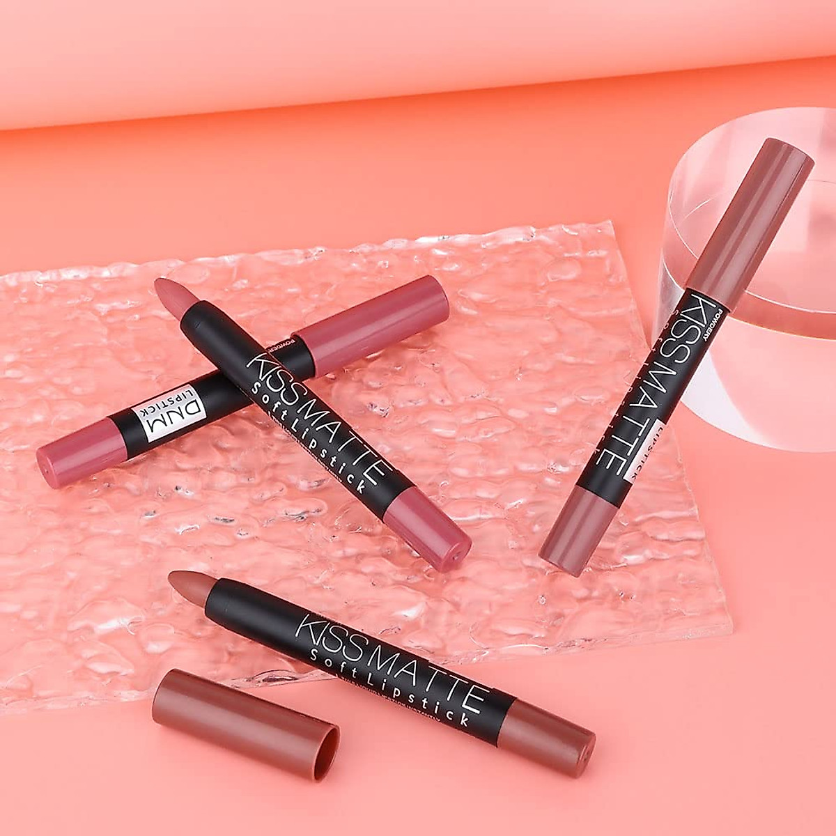 BINGBRUSH 3 Colors Longwear Lipstick Pack Set, Matte Color Stick Ultimate Lip Crayon for Makeup Collection - Nourishing Waterproof Velvet Lipgloss Lip Stain (05# 06# 09#)