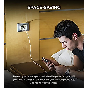 Blucoil USB Universal Wall Charger with 5V 1000mA Output Power, USB 2.0 Port, Over Current Protection for Portable Headphone and Amplifiers, Other Electronic Devices (Model No. KA25-0501000US)