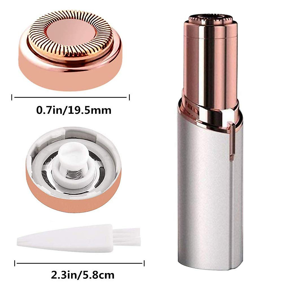 PcleasureCD Facial Hair Remover Replacement Heads,Fit all Hair Remover for Women,Painless Facial Hair Remover Blade with Cleaning Brush,Perfect Touch and Smooth Finishing,18K Gold-Plated