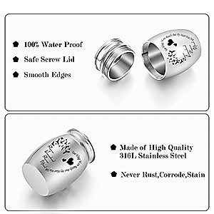 1.57 Inches Small Keepsake Urn for Human Ashes Stainless Steel Mini Urn Heart Small Ash Urn Tiny Ashes Holder Decorative Funeral Urn