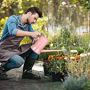 Yardwe Plastic Watering Can Indoor Outdoor Small Water Can Kettle for House Plants Garden Flower 2000ml (Pink)