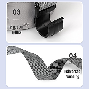 SPINSM Universal Stroller Organizer Bag with Insulated Cup Holder - Easy Access Wipes Pocket - Adjustable Shoulder Strap Fits for All Baby Stroller, Stroller accessories, Stroller Caddy (Grey) 702#