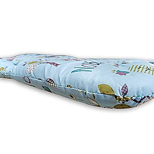 Kocpudu High Chair Cushion, Baby High Chair Cushion, Pad for High Chair, Soft and Comfortable, Lightweight and Breathable,Making The Baby More Comfortable (Jungle Animal Pattern on Blue Background)