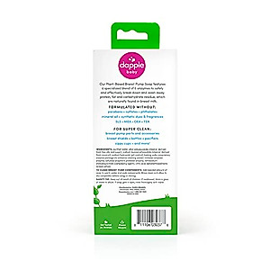 Dapple Breast Pump Soap Baby, 8 Fl Oz Bottle, Fragrance Free, Plant Based & Hypoallergenic Liquid Soap - Easy Rinse Formula Removes Milk Residue & Leaves No Taste