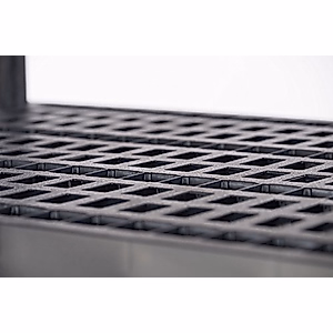 Keter Resin 5-Tier Freestanding Multipurpose Shelf Display Rack for Basement, Kitchen, and Garage Storage Shelving and Organization, 24", Black