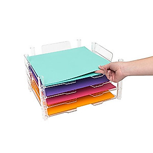 American CraftsStackable 662587 Paper Tray by We R Memory Keepers | 12 x 12-inch, 4 pack