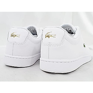 Lacoste Women's Hydez Sneaker, White/Gold, 7.5