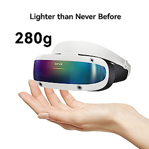 DPVR E4 VR Headsets, PCVR Headset with Controller, 3664x1920 Res, 116° FOV, 120Hz Refresh Rate, Inside-out 6 DoF Tracking, 280g light weight, Virtual Reality Headset for PC, Support SteamVR Games