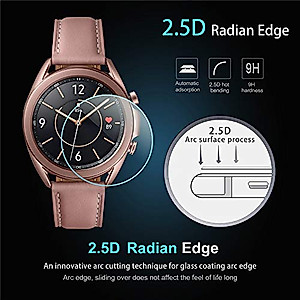 Suoman 4-Pack for Samsung Galaxy Watch 3 41mm Screen Protector Tempered Glass for Galaxy Watch 3 41mm [2.5D 9H Hardness] [Anti-Scratch] [Perfectly Fit]