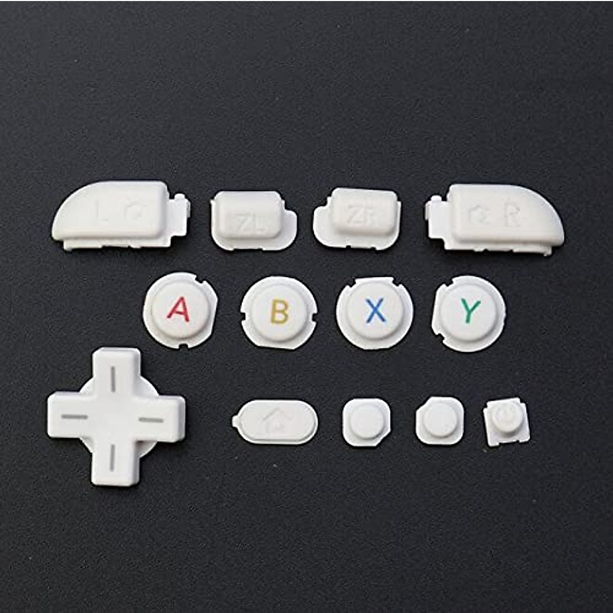 15 PCS Replacement L R ZR ZL Buttons ABXY Buttons Home Button Start Button Power Select Button D Pad Set for New 3DS XL New 3DS LL Console White
