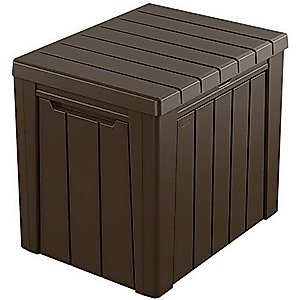 ALIDAM Deck Box Storage Box 30 Gallon Resin Outdoor Deck Box Storage Table Weatherproof Patio Deck Garden Furniture