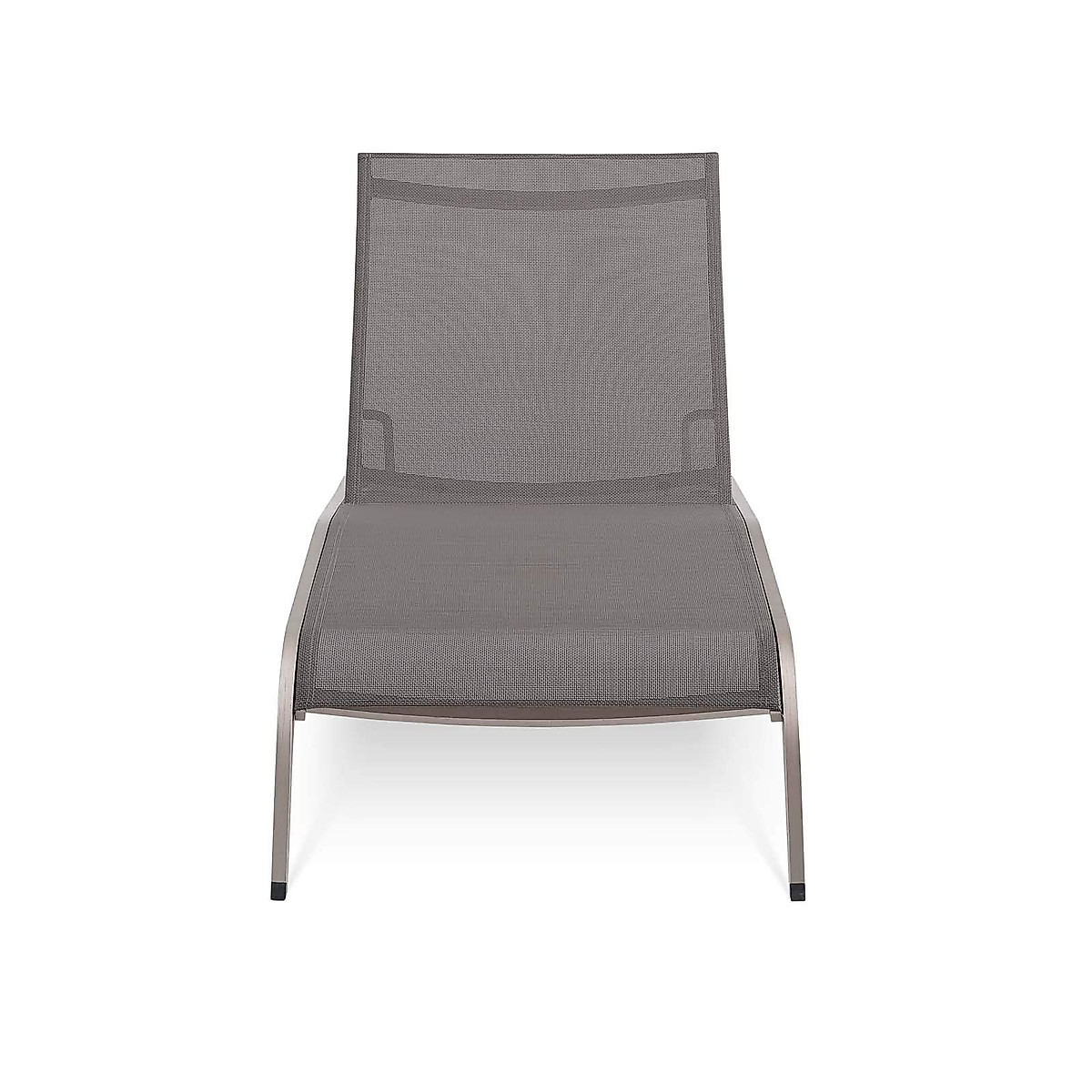 Modway Savannah Outdoor Patio Mesh Chaise Lounge Chair in Gray