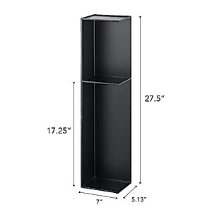 Yamazaki Home Organizer Steel | Toilet Paper Stocker, One Size, Black