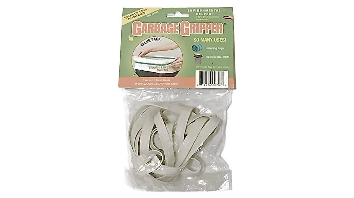 Garbage Gripper Bands - Secure & Reusable Rubber Bands (6 Pack)