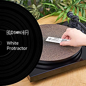 Turntable Phonograph LP Phono Cartridge Stylus Alignment Protractor Tool–High Contrast (VTA Sold Separately)