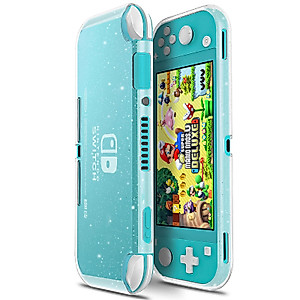 DLseego Protective Case for Nintendo Switch Lite, Glitter Bling Soft TPU Cover with Shock-Absorption and Anti-Scratch Design Protective Case - Crystal Glitter