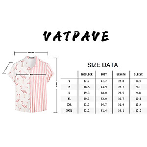 VATPAVE Mens Hawaiian Flamingo Shirts Casual Tropical Short Sleeve Button Down Shirt Summer Beach Shirts Small Black Leopard Beach