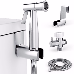 Purrfectzone Bidet Sprayer for Toilet, Handheld Sprayer Kit, Hand Held Bidet, Cloth Diaper Sprayer Set - Easy to Install - Stainless Steel