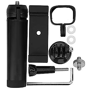 Mini Tripod Phone Tripod,Portable Table Tripod Cold Shoe Base Phone Clip Set Desk Tripod with 1/4'' Screw & Silicone Pad,for Phone Action Camera
