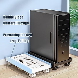 BYMECOST Adjustable Computer Tower Stand,PC Stand Mobile CPU Stand,Desktop Tower Stand with 4 Rolling Caster Wheels,Under Desk PC Tower Stand,PC Floor Stand Fits Most PC Under Desk