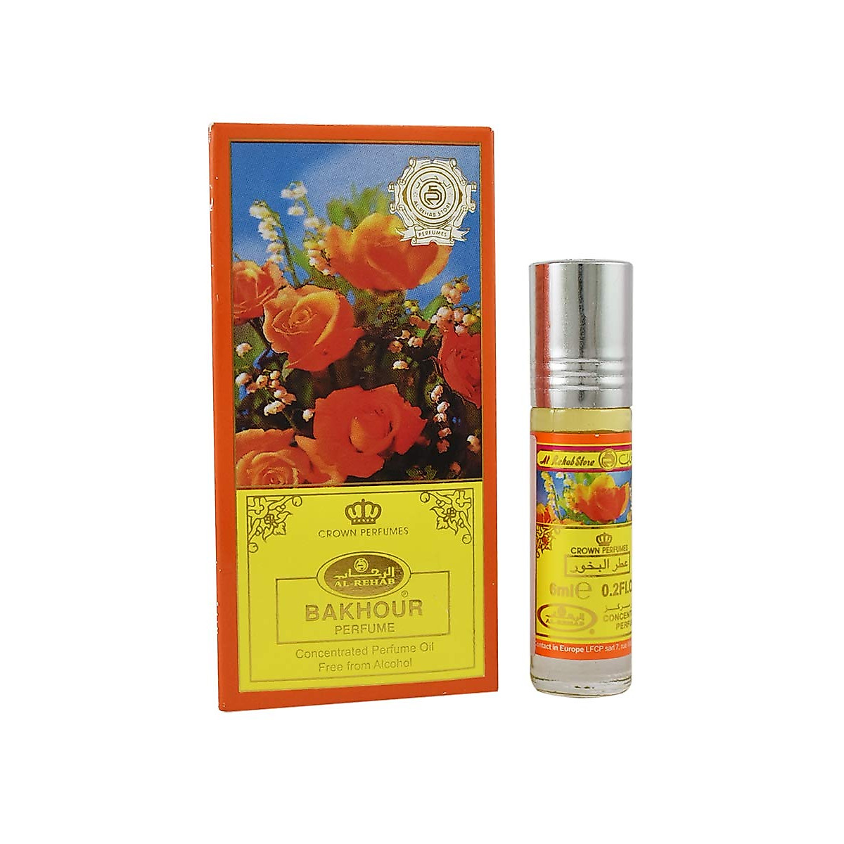 Al-Rehab Bakhour Concentrated Perfume Rollerball for Unisex, 0.2 Ounce