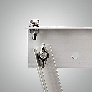 LBG Products 28" Adjustable Solar Panel Tilt Mount Mounting Brackets with Foldable Tilt Legs for Roof, RV,Boat,Off Grid System