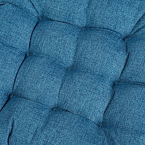 SQUARE MOON 4 Pack Chair Cushions, Seat Cushions, Chair Pads, Chair Mat for Indoor, Outdoor Dining Chairs, Kitchen Chairs, Dining Room Chairs (16" × 16" × 4 Pack, Blue)