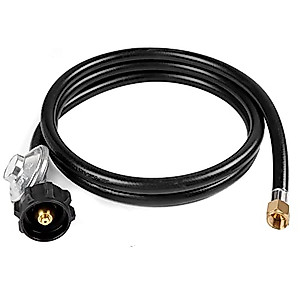 GASPRO 18FT Propane Hose Extension with 3/8" Female Flare on Both Ends and 6FT Propane Hose with Regulator for Gas Grill, Outdoor Heater, Camping Stove, Fire Pit, and More
