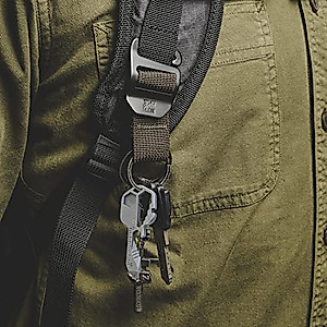 Wizzle EDC MultiTool - 24 in 1 Keychain Accessory, Pocket Size Multipurpose Solution for Camping and Fishing, Screwdriver, Bottle Opener, Hex Wrench Tool, TSA Compliant Ideal Gift for Men Silver Steel