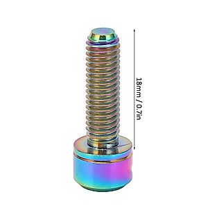 BuyWeek Bike Stem Bolts, 6pcs M5x18mm Bicycle Handlebar Stem Fixing Screws with Gaskets for Mountain Bike Road Bike