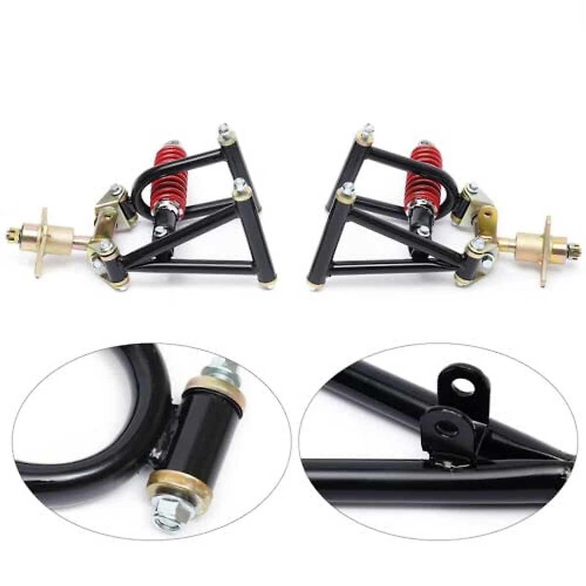 Front Suspension Swingarm Assembly For Diy Parts For Diy Bike Electric Atv Kart Bike Front Suspension Arm Assembly Kit For Atv Quad Bike Dirt Bike Upper/Lower Swingarm
