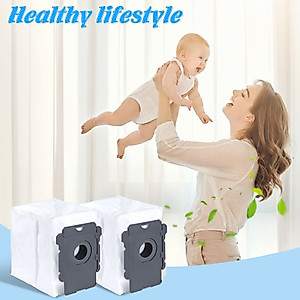 12 Pack Vacuum Bags Compatible with iRobot Roomba i & s & j Series, i3, i3+, i4, i4+, i6, i6+, i6Plus, i7, i7+, s9Plus, Vacuum Replacement Bags for iRobot Roomba Clean Base Automatic Dirt Disposal