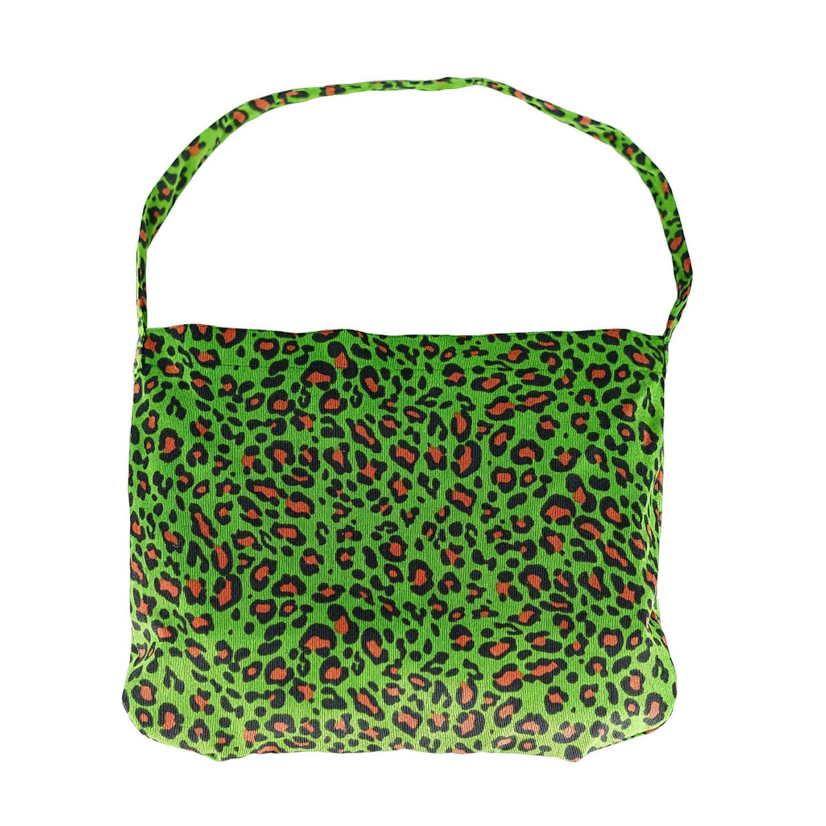 ZAIIVE Leopard Pattern Corduroy Tote Bag, Retro Green Leopard Print Crossbody Corduroy Shoudler Bag For Women Travel Shopping With Magnetic Snap