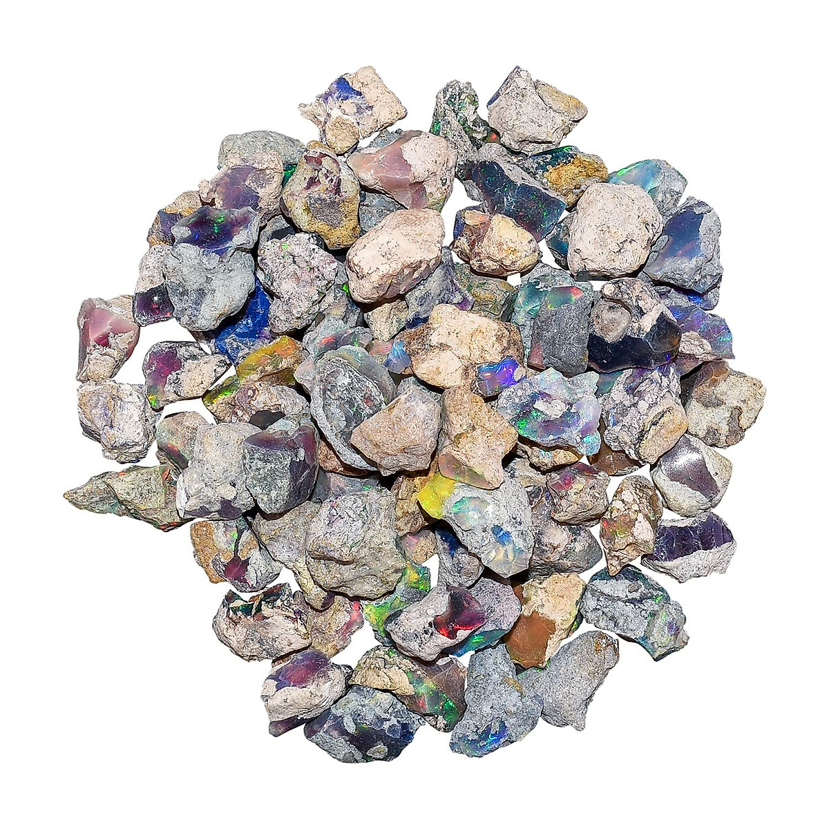 OdrillionGems 25carats Natural Raw Black Ethiopian Opal Gemstones, Opal Rough Stones, DIY Jewelry Making, Chakra Healing Crystals, Loose Wholesale Lot, October Birthstone, Hand Craft, Valentine Gift