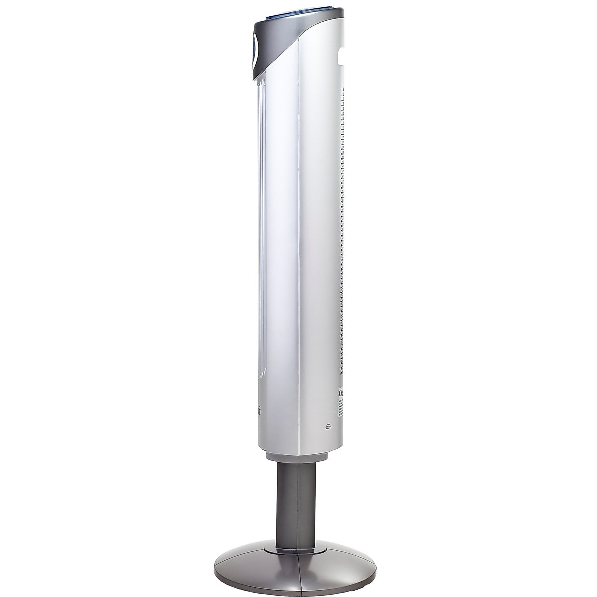 Ozeri Adjustable Oscillating Tower Noise Reduction Technology Ultra 42” Wind Fan, Silver