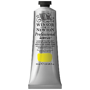 Winsor & Newton Professional Acrylic Paint, 60ml (2-oz) Tube, Cadmium Yellow Light