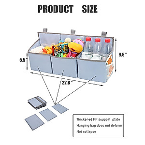 Ruyahort Hanging Diaper Caddy Organizer Sturdy and Durable Baby Organizer –Diaper Stacker for Changing Table, Crib, Playard or Wall-GREY