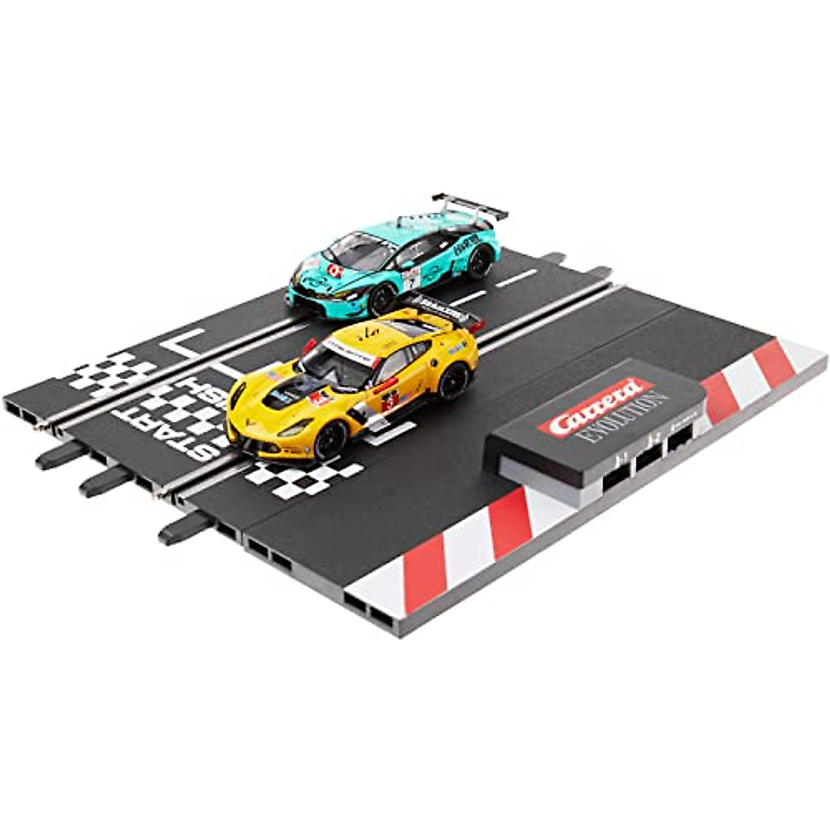 Carrera Evolution 20025240 Super Cars Analog Electric 1:32 Scale Slot Car Racing Track Set - Includes Two 1:32 Scale Cars & Two Dual-Speed Controllers Ages 8+