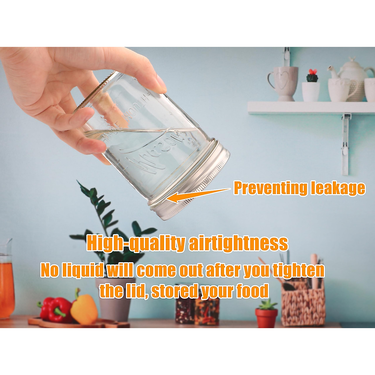 [12 pcs]16 oz Mason Jars,Glass Jars with Lids, Airtight Canning Jars, Wide Mouth Mason Jars. Airtight Container For Jams, Honey, Spices,Pickles, Home Decor,Overnight Oats,Fruit Preserves