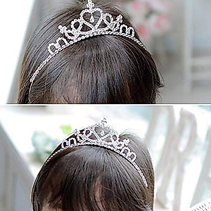 Girls Princess Crystal Tiara Crown For Birthday Party(Style1)