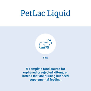 Pet-Ag PetLac Liquid for Kittens - 32 oz - Ready-to-Feed Milk Replacement for Kittens Newborn to Six Weeks Old - Easy to Digest