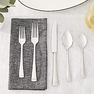 Lenox Frosted Federal Platinum 20Pc Flatware Set, 3.10 LB