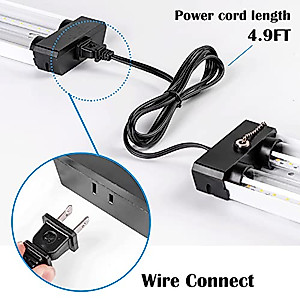 Linkable LED Shop Light for Workshop Garage, 42W 4800LM 3CCT 3000K/4000K/5000K LED Shop Light with Pull Chain(ON/Off), Linear Worklight Fixtures with Plug, Hanging or Mounted Installation, 4 Pack