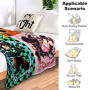 Anime Blanket Merch Ultra Soft Throw Blanket Warm Bed Blanket for Travelling Camping Living Room Sofa Bedroom Decor Gifts 50"x40"